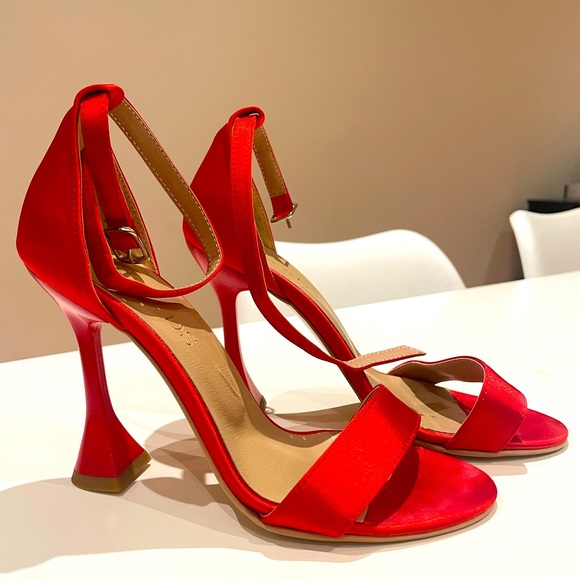 Shoes | Red High Heel Sandals | Poshmark